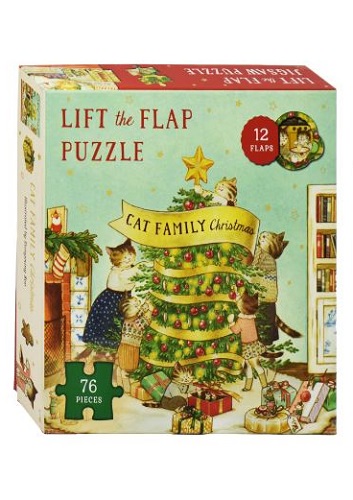 Cat Family Christmas Lift-The-Flap 76 Piece Puzzle - Puzzles | Book Depot